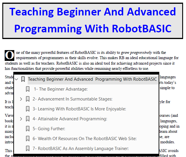 RobotBasic White Papers